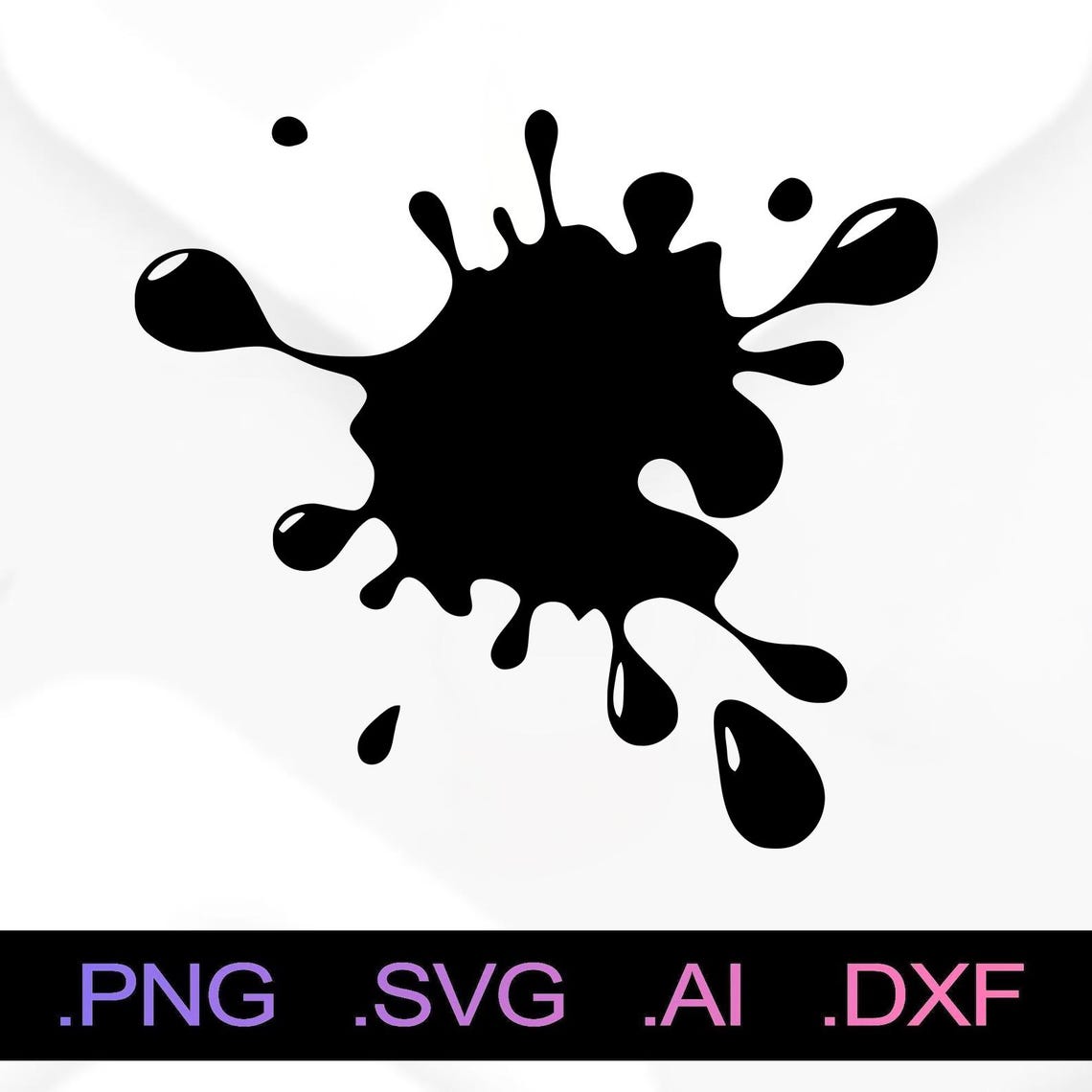 Ink Blot Splash SVG and PNG Files, Print SVG, Digital Download Cricut ...