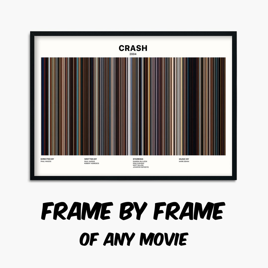 Crash 2004 Movie Barcode Poster Print, Frame by Frame Art Print Gift ...