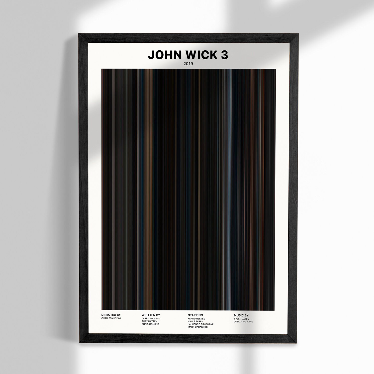 John Wick: Chapter 3 - Parabellum Movie Barcode Poster Print, Frame by ...