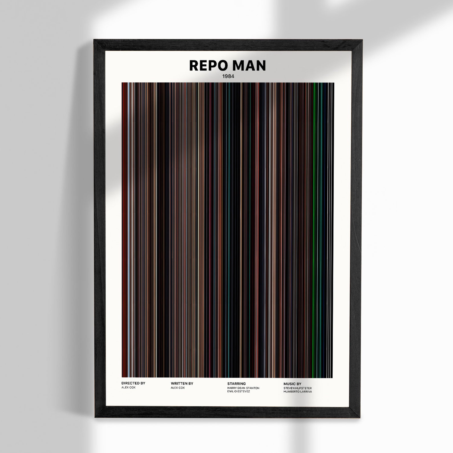 Repo Man 1984 Movie Barcode Poster Print, Frame by Frame Art Print Gift ...