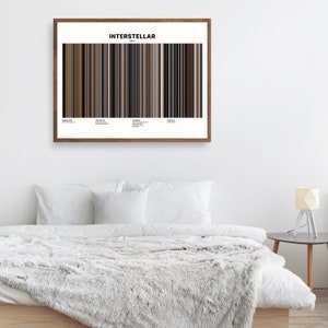 Interstellar Movie Barcode Poster Print, Frame by Frame Art Print Gift Idea for Movie Fan ...