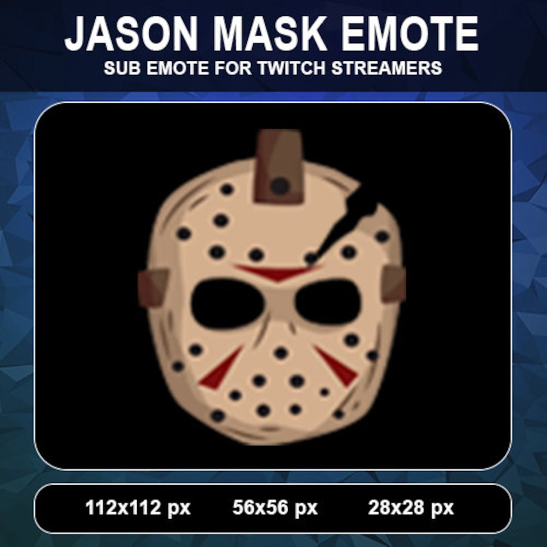 Twitch & Kick - Jason Mask Sub Emote | Twitch Kick Jason Mask ...