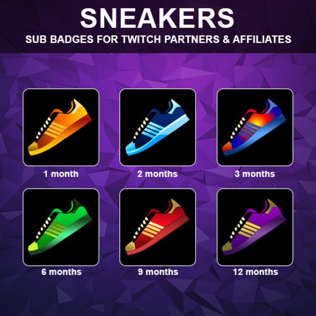 Twitch Kick Sneakers Sub Badges | Twitch Kick Sneakers Subscribers ...