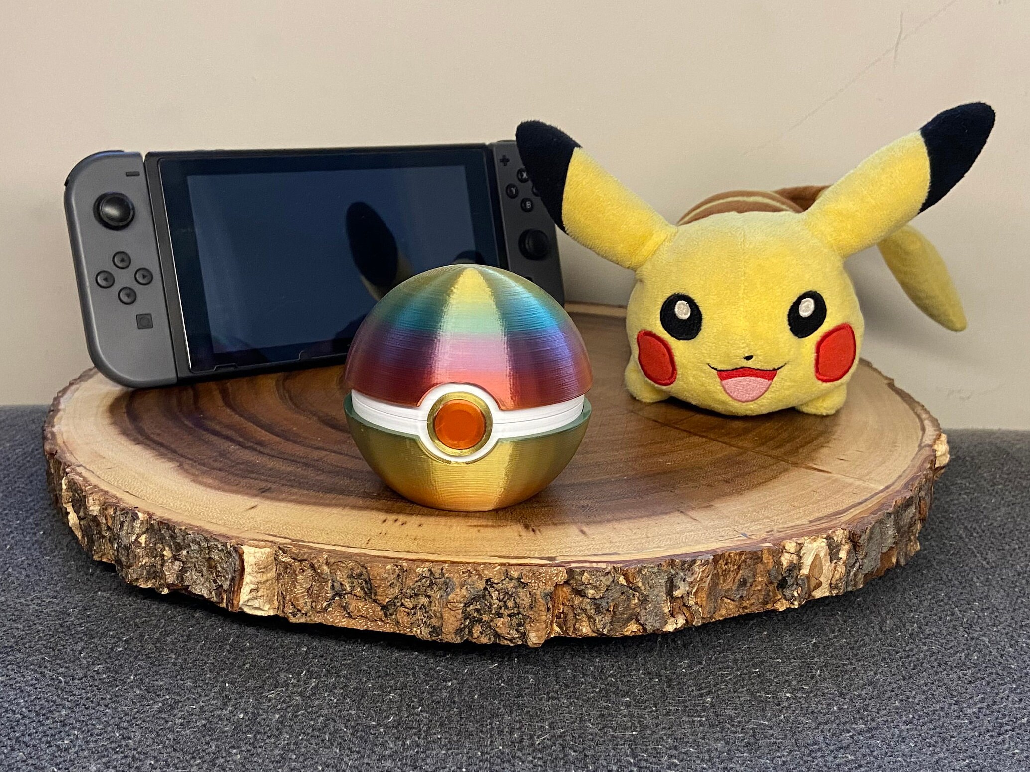 Rainbow Pokeball for 12 Nintendo Switch Game Cartridges | Etsy