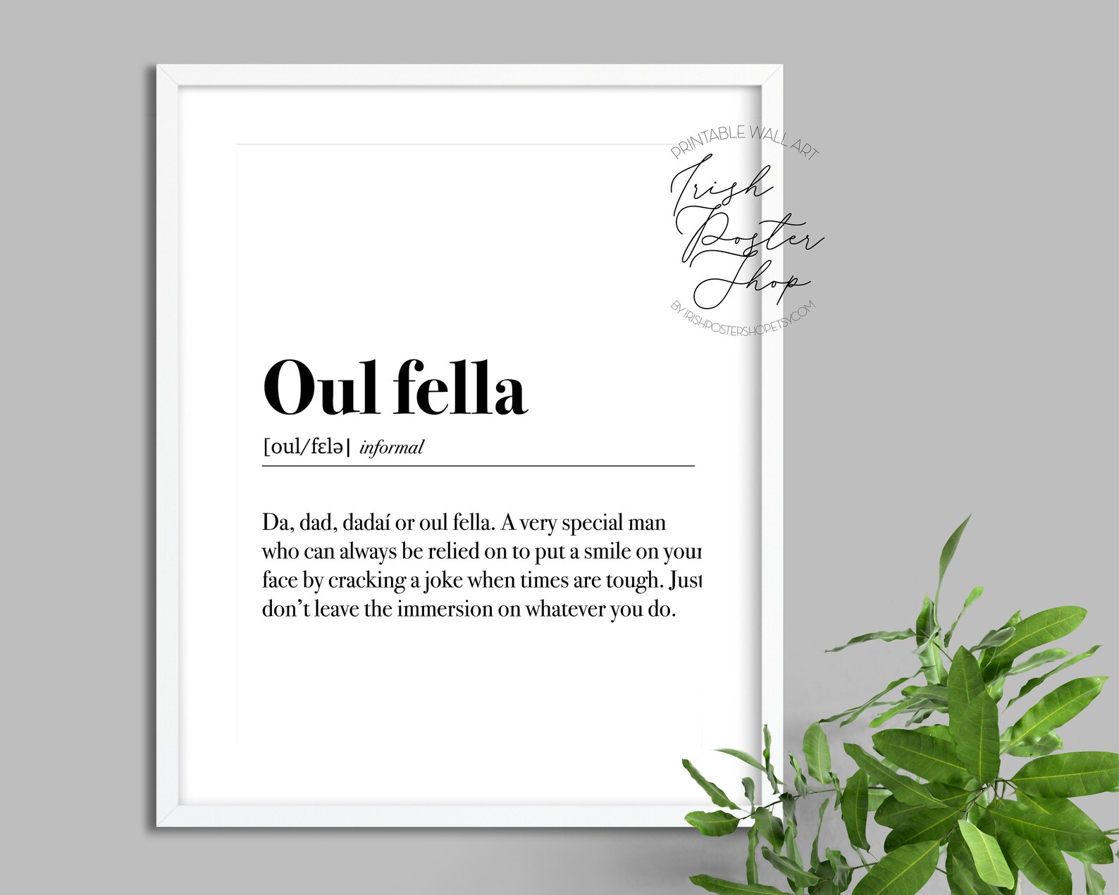 Oul Fella Definition Irish Art Poster Irish DA Irish Etsy Ireland oul-fella-definition-irish-art-poster-irish-da-irish-etsy-ireland