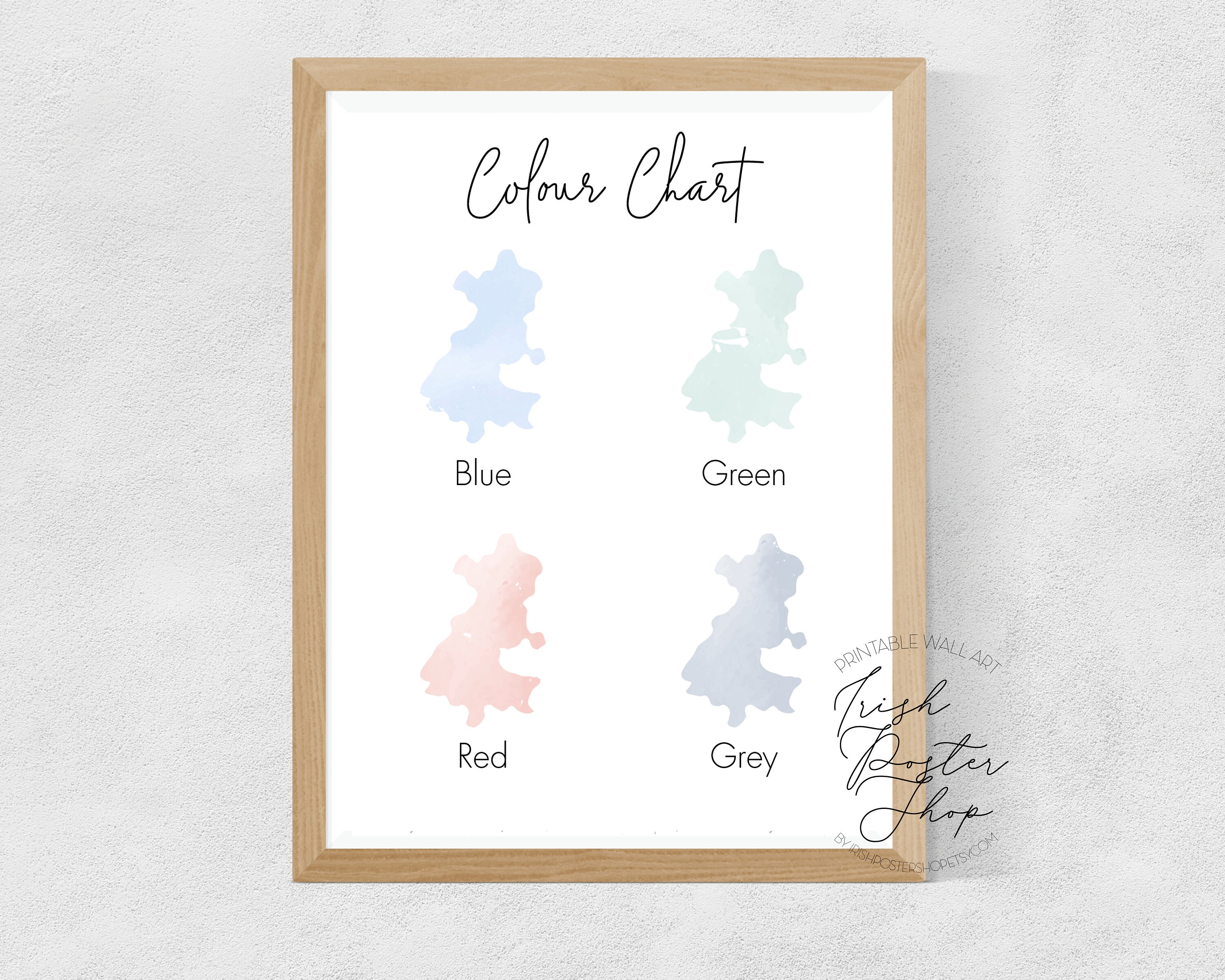 Irish County Donegal Map Irish Poster Irish Watercolour - Etsy