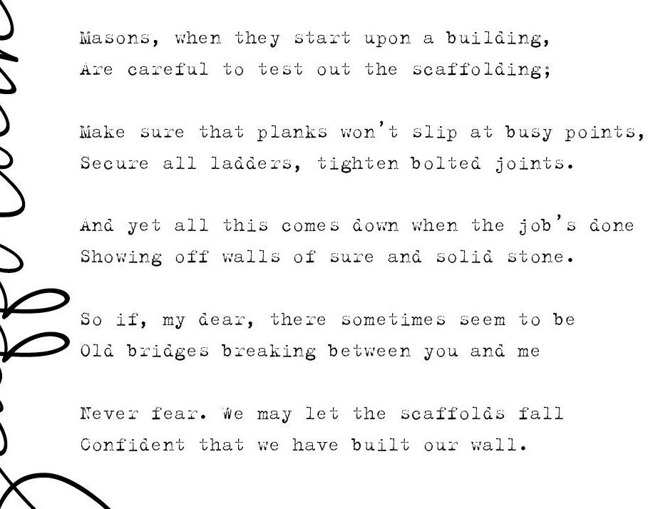 SCAFFOLDING Poem Seamus Heaney Poetry Irish Poster Irish - Etsy