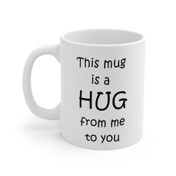 Drink & Barware Drinkware Hug in a mug funny coffee mug white ceramic ...