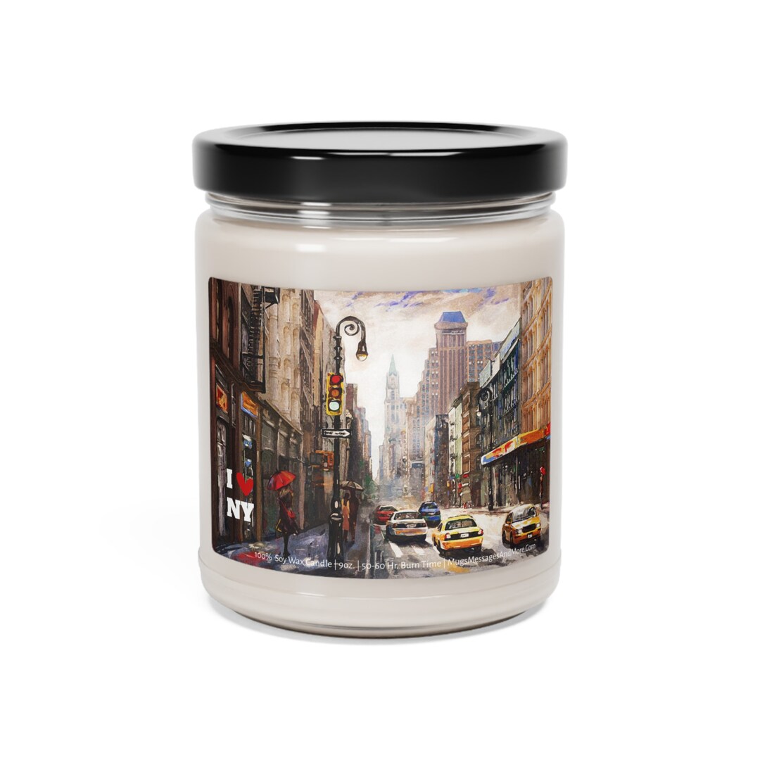 I Love New York Souvenir Candle Gift Scented Soy Wax Candle in Glass ...