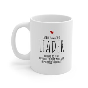 Leader Appreciation Gift Thank You Gift Farewell Gift 15oz White ...