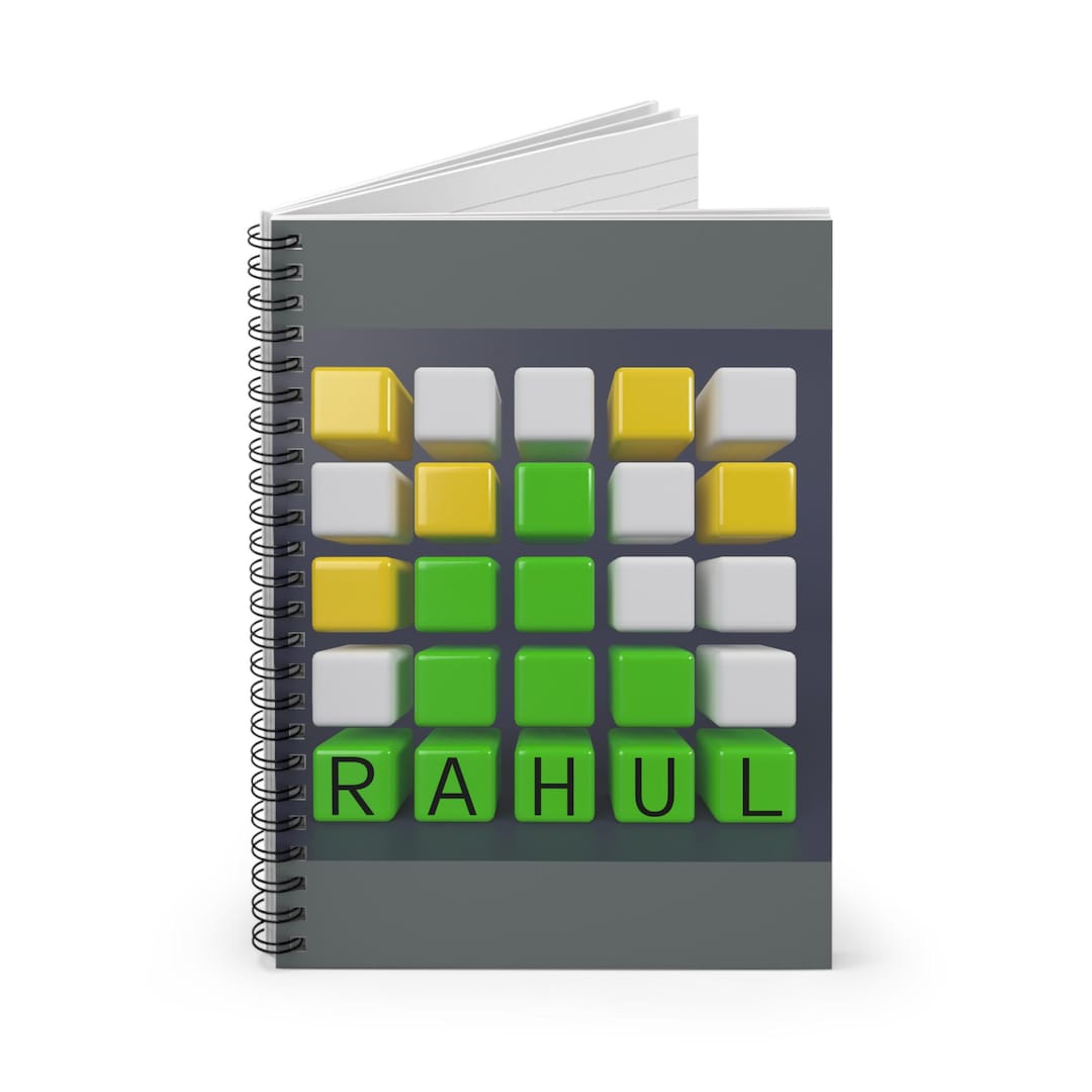Custom Wordle Name Notebook - Personalized Spiral Journal - Puzzle ...