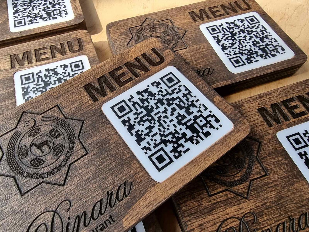 QR MENU WOOD. Wooden Table Menu. Touchless Menu. Electronic Menu ...