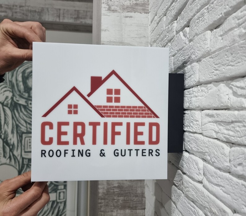 Projecting Lightbox Sign | Double-sided LED Logo Display - Etsy