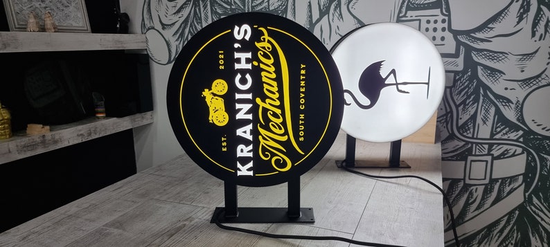 Round Light Box-lightbox-panel-bracket-outdoor - Etsy