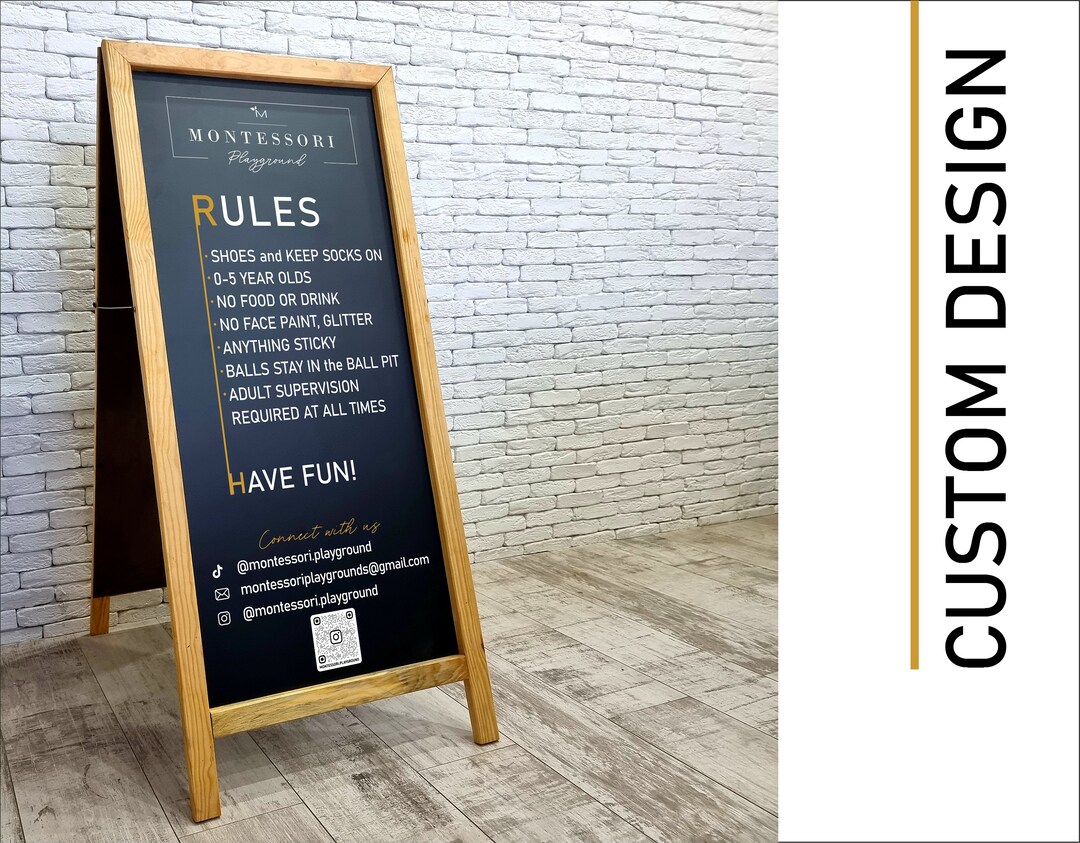 Signage for the Sidewalk. Signboard Entrance Wood Metal. CUSTOM DESIGN ...