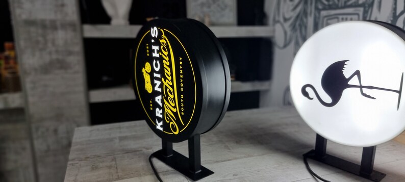 Round Light Box-lightbox-panel-bracket-outdoor - Etsy