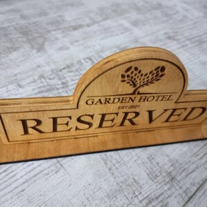 RESERVE, RESERVED Table Stand for Cafe or Restaurant. Table ...