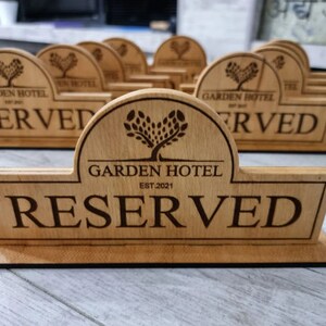RESERVE, RESERVED Table Stand for Cafe or Restaurant. Table ...