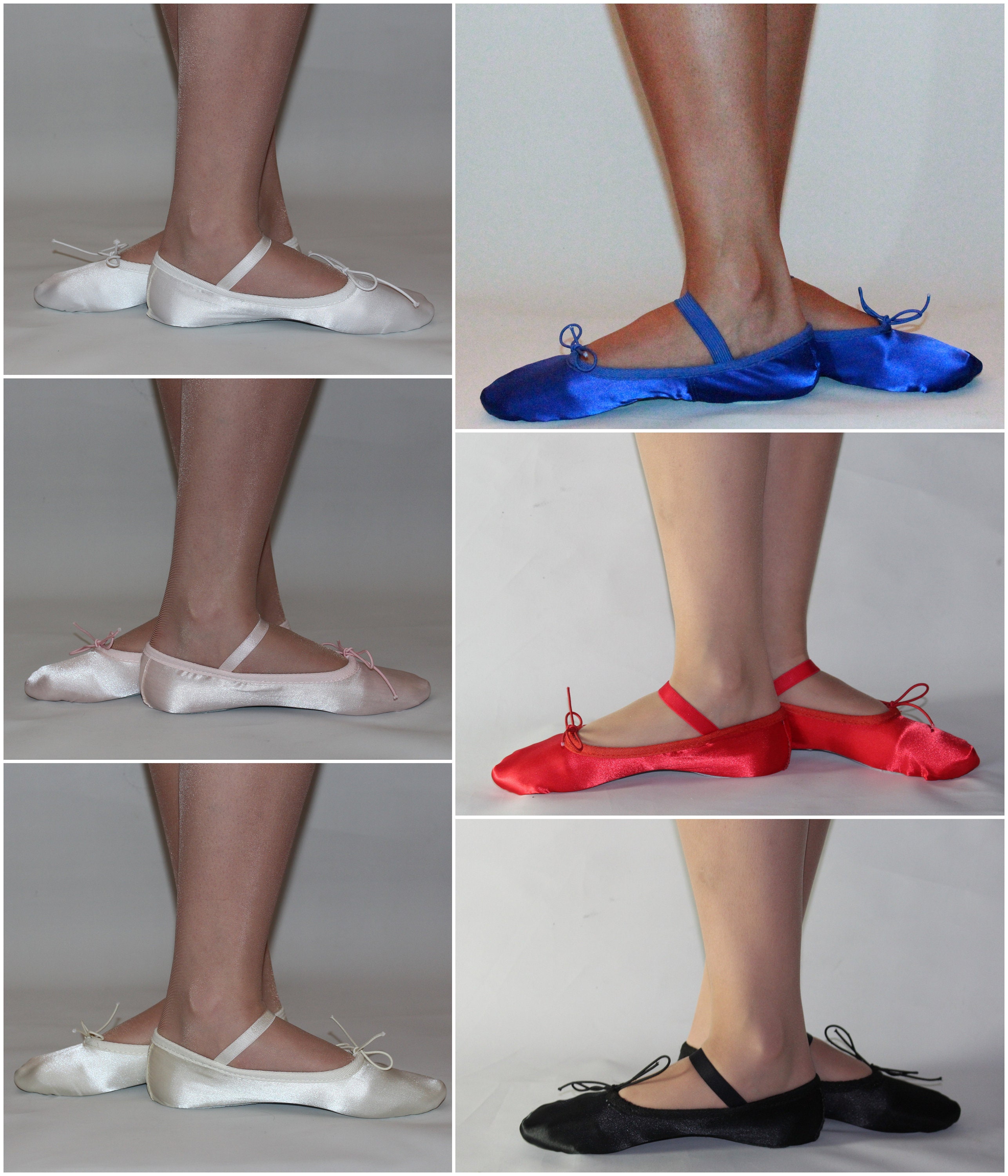 SATIN Adult Ballet Dance Shoes. Full Sole. Wedding Flower Girl - Etsy