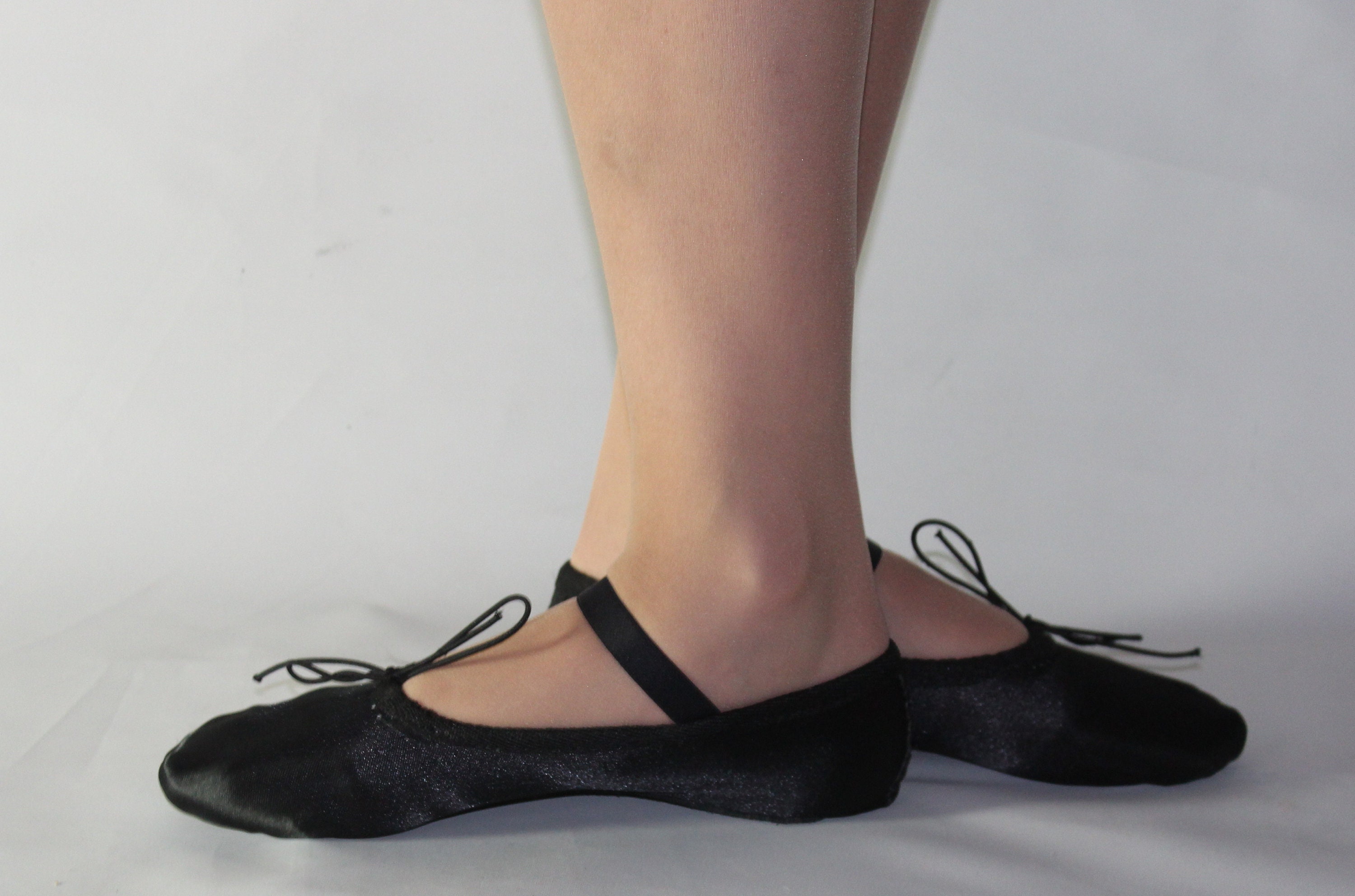 SATIN Adult Ballet Dance Shoes. Full Sole. Wedding Flower Girl - Etsy