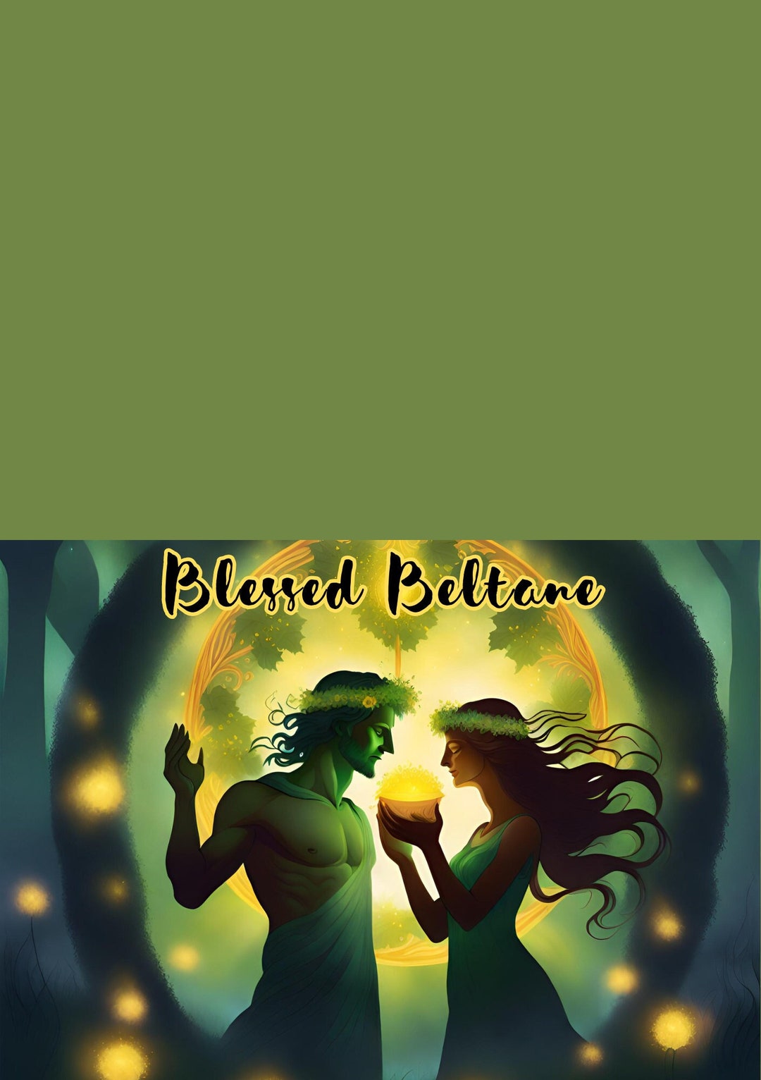 Digital Beltane Card: Blessings of Renewal and Fertility Instant ...