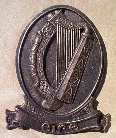 Celtic Plaque ~ EIRE With Irish Harp ~ Cast Iron St. Patrick's Day - Etsy