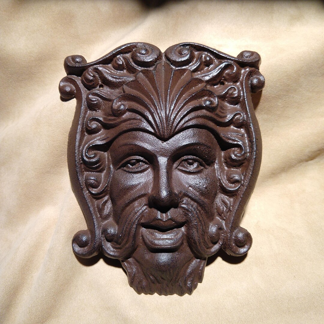 Green Man West Wind Plaque ~ Zephyr Mask ~ Celtic Nature God Face Greek ...