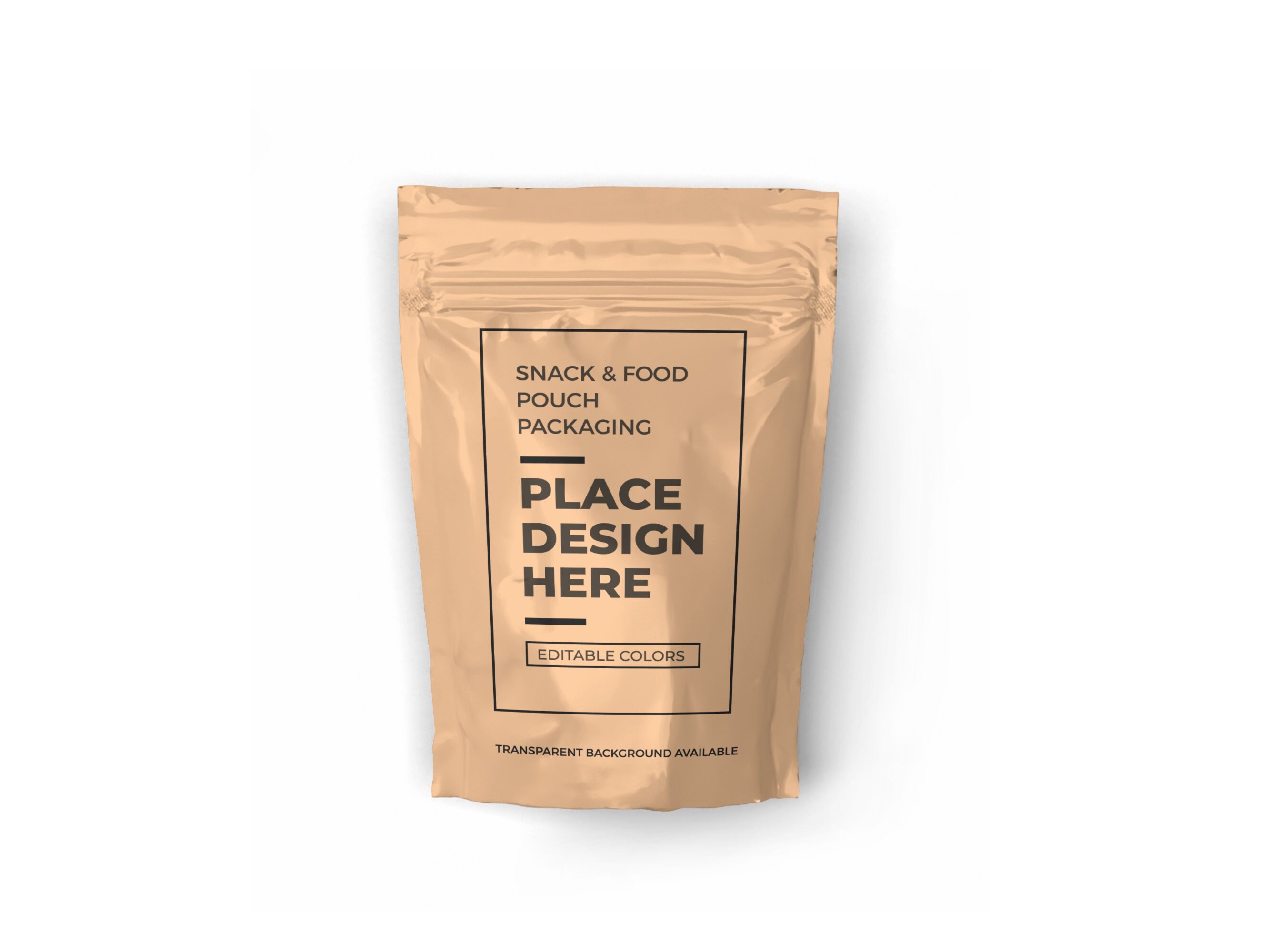 Snack Pouch Packaging Mockup Template Bundle With Editable Background ...