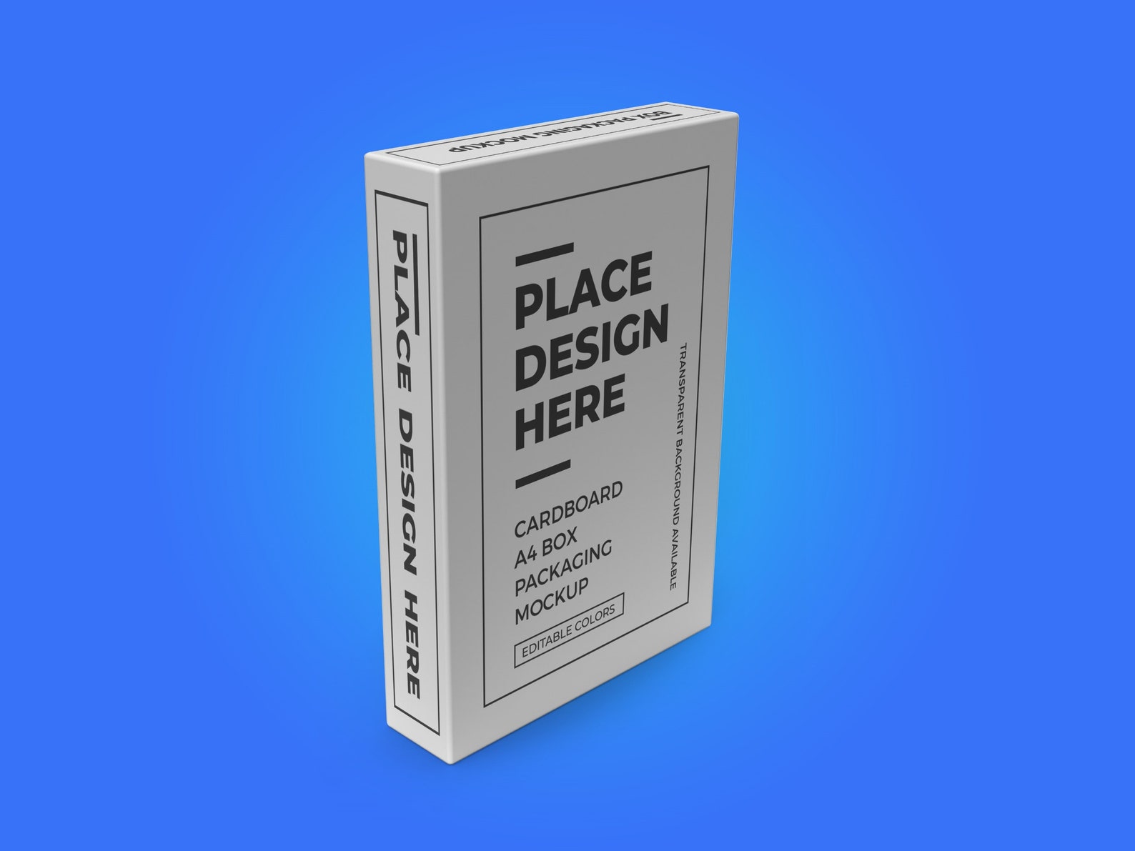 A4 Paper Box Packaging Mockup Template Bundle With Editable Background ...