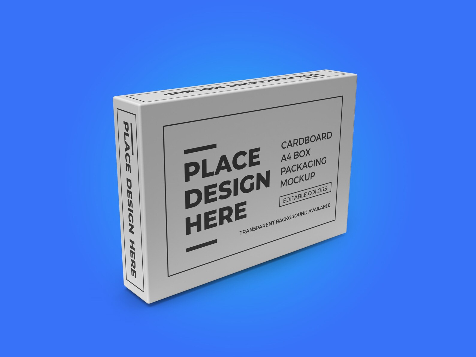 A4 Paper Box Packaging Mockup Template Bundle With Editable Background ...