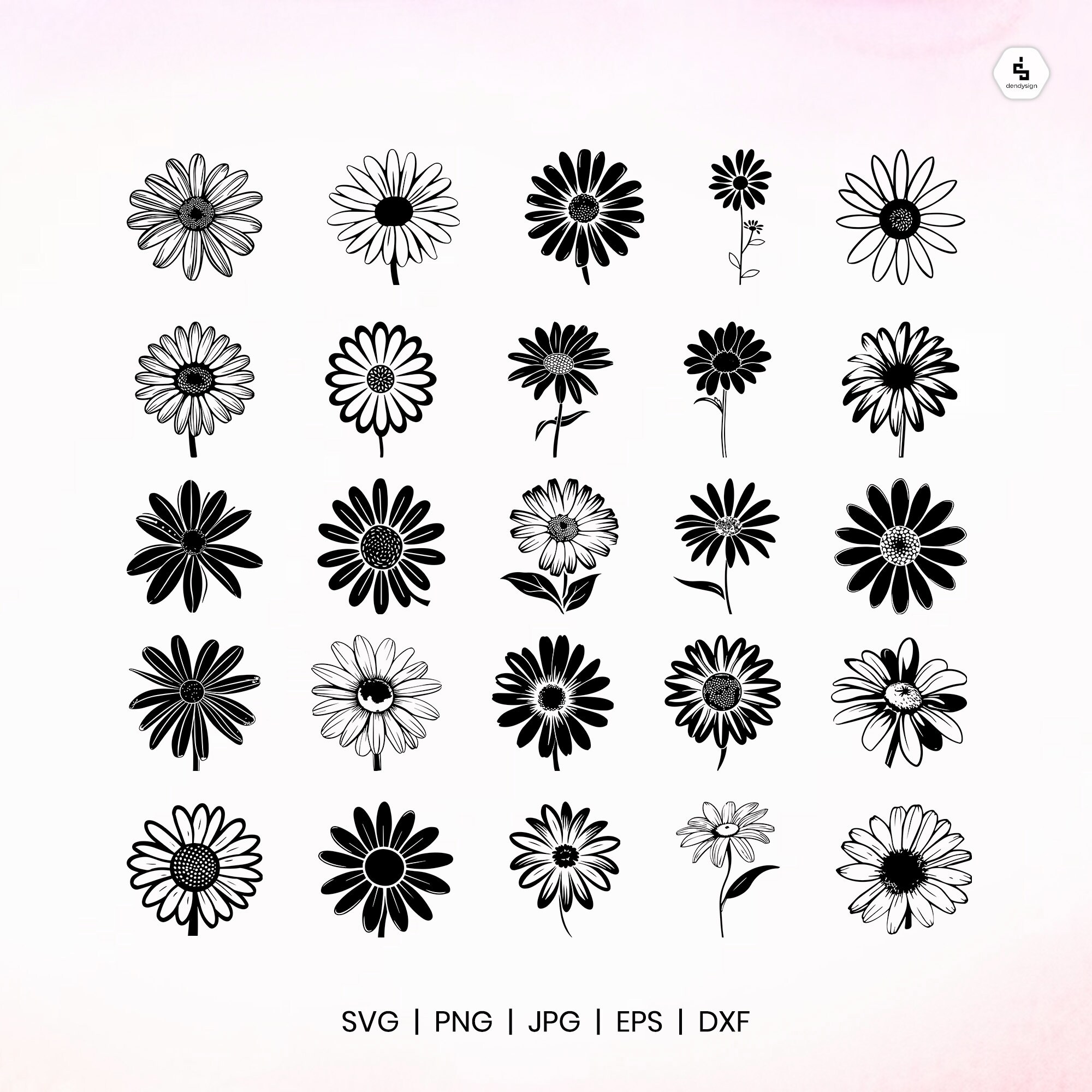 Daisy Svg on Multiple Formats Daisy Flower Svg Daisy Clipart Daisy ...