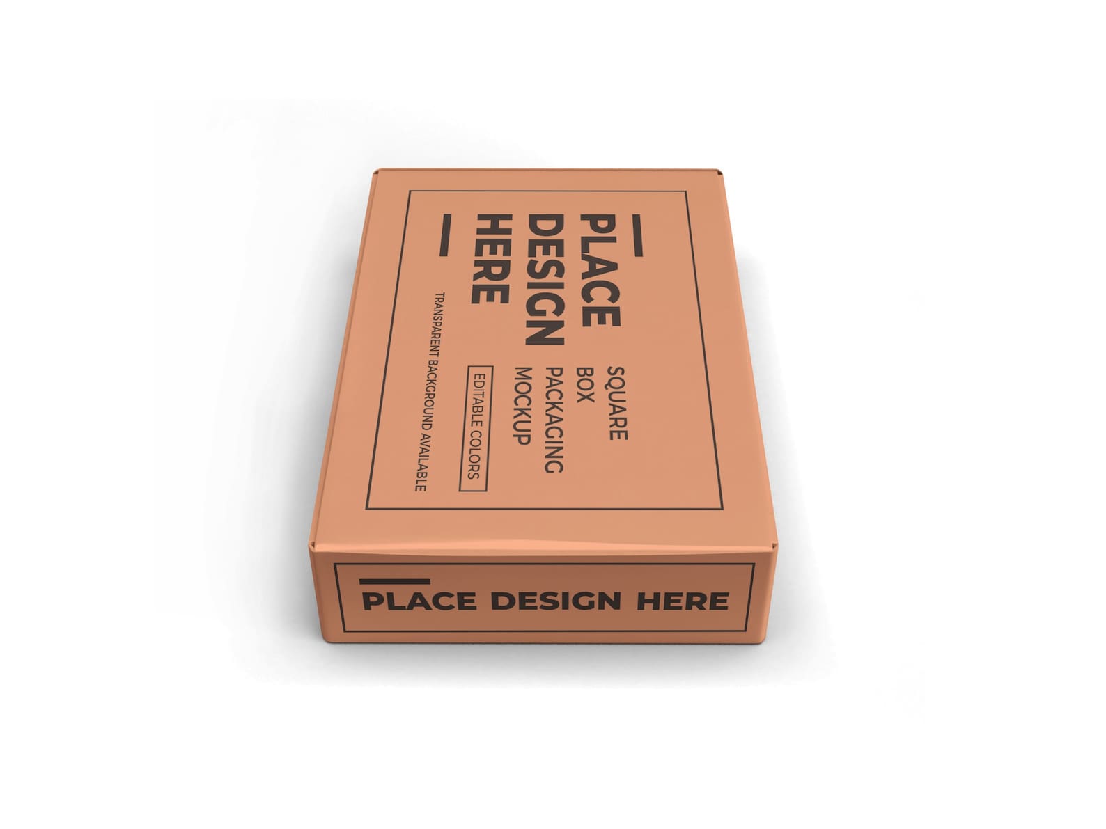 Rectangular Box Packaging Mockup Template Bundle With Editable ...