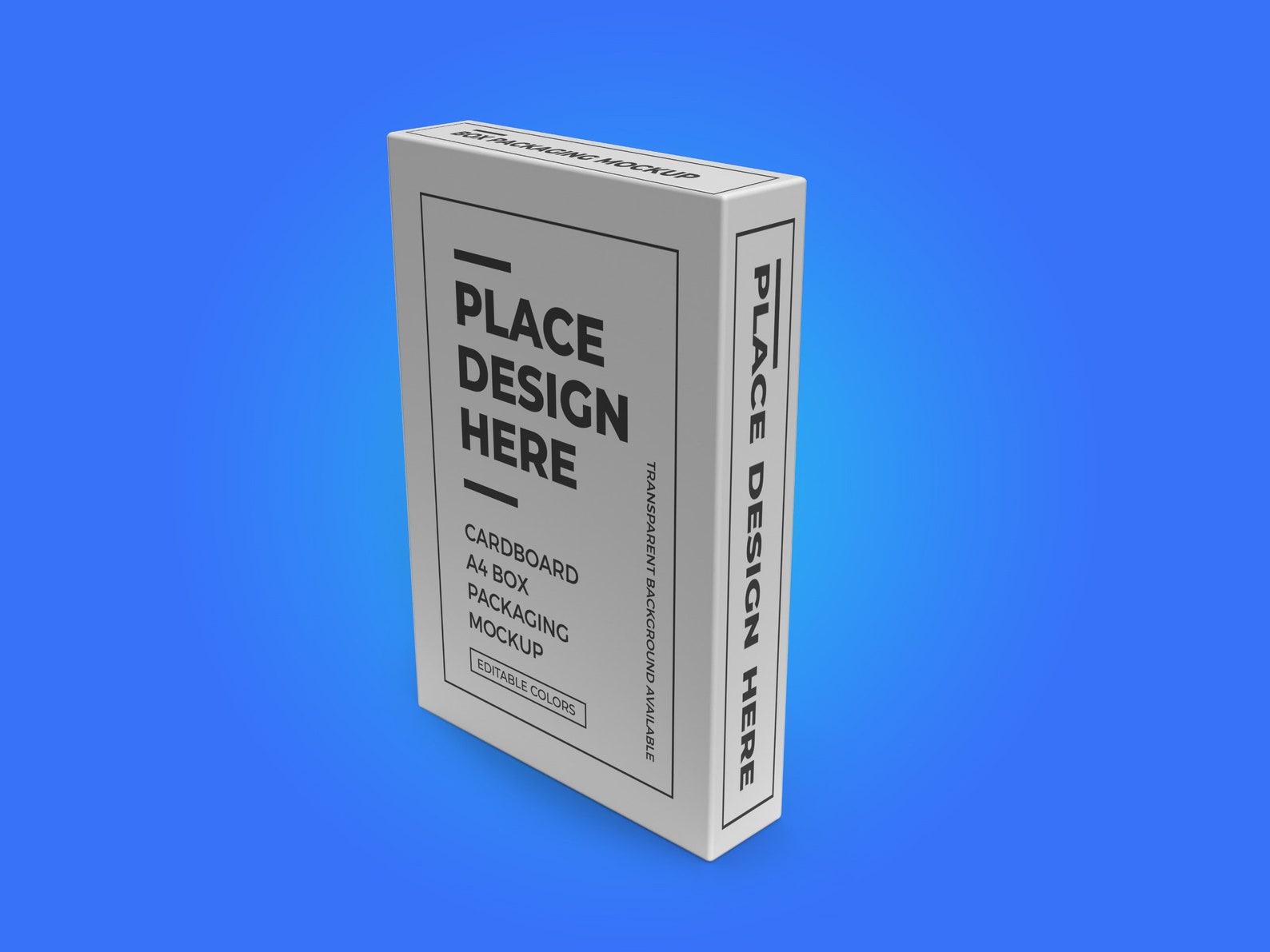 A4 Paper Box Packaging Mockup Template Bundle With Editable Background ...