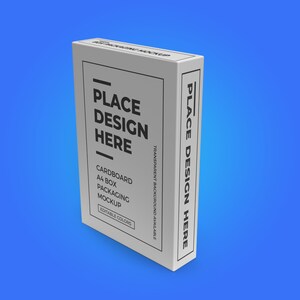 A4 Paper Box Packaging Mockup Template Bundle With Editable Background ...