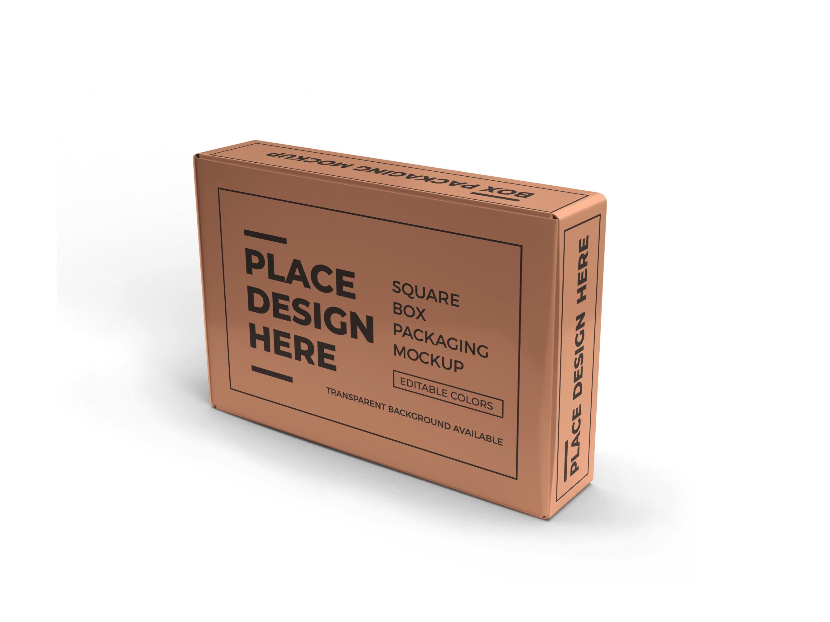 Rectangular Box Packaging Mockup Template Bundle With Editable ...
