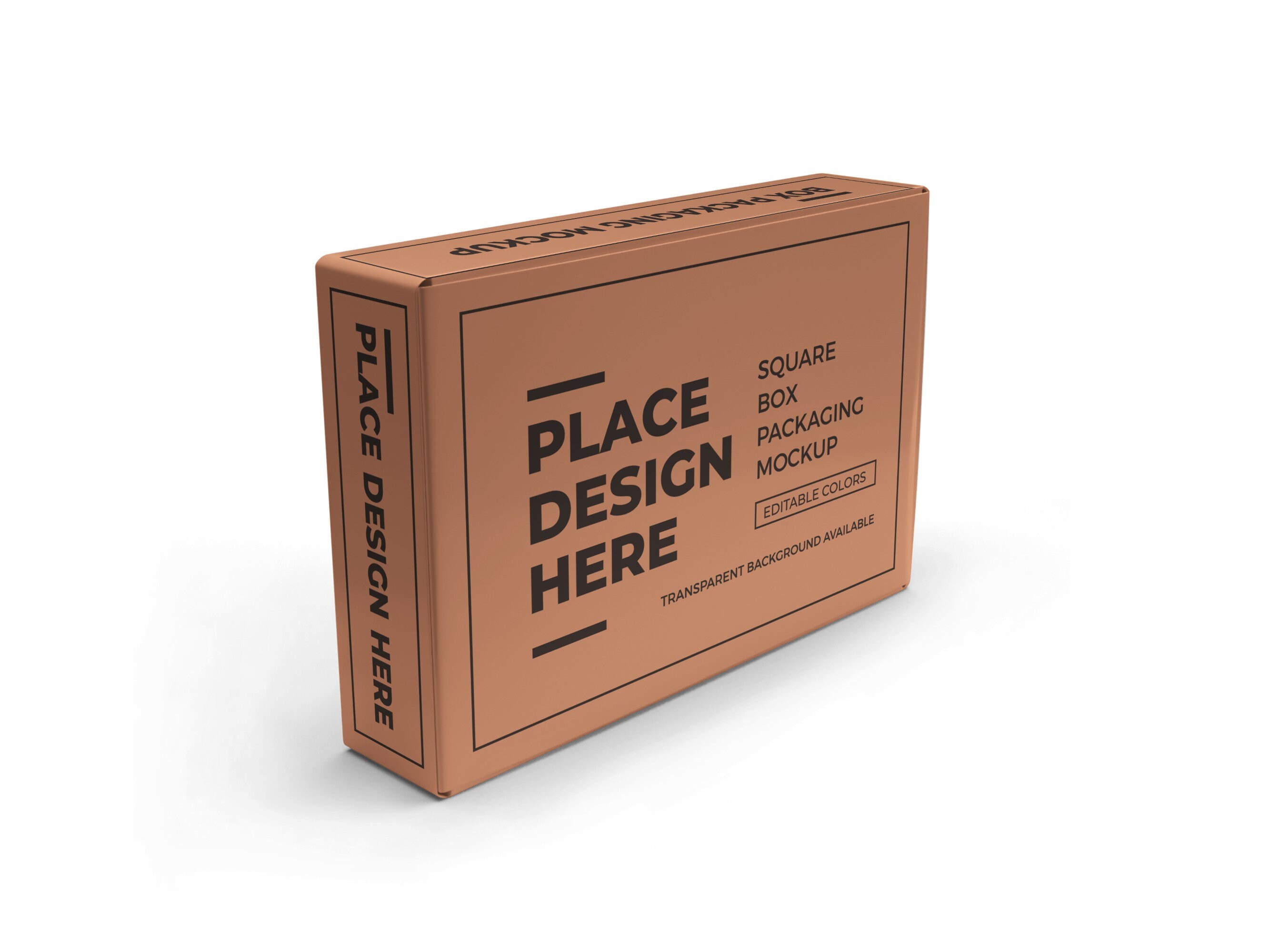 Rectangular Box Packaging Mockup Template Bundle With Editable ...