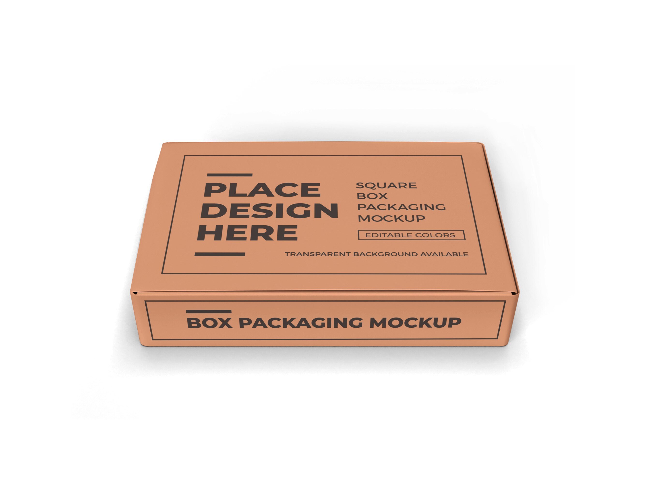 Rectangular Box Packaging Mockup Template Bundle With Editable ...