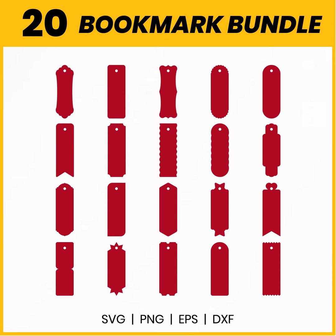 Bookmark Svg, Bookmark Template Bundle Svg, Bookmark Label Tags ...
