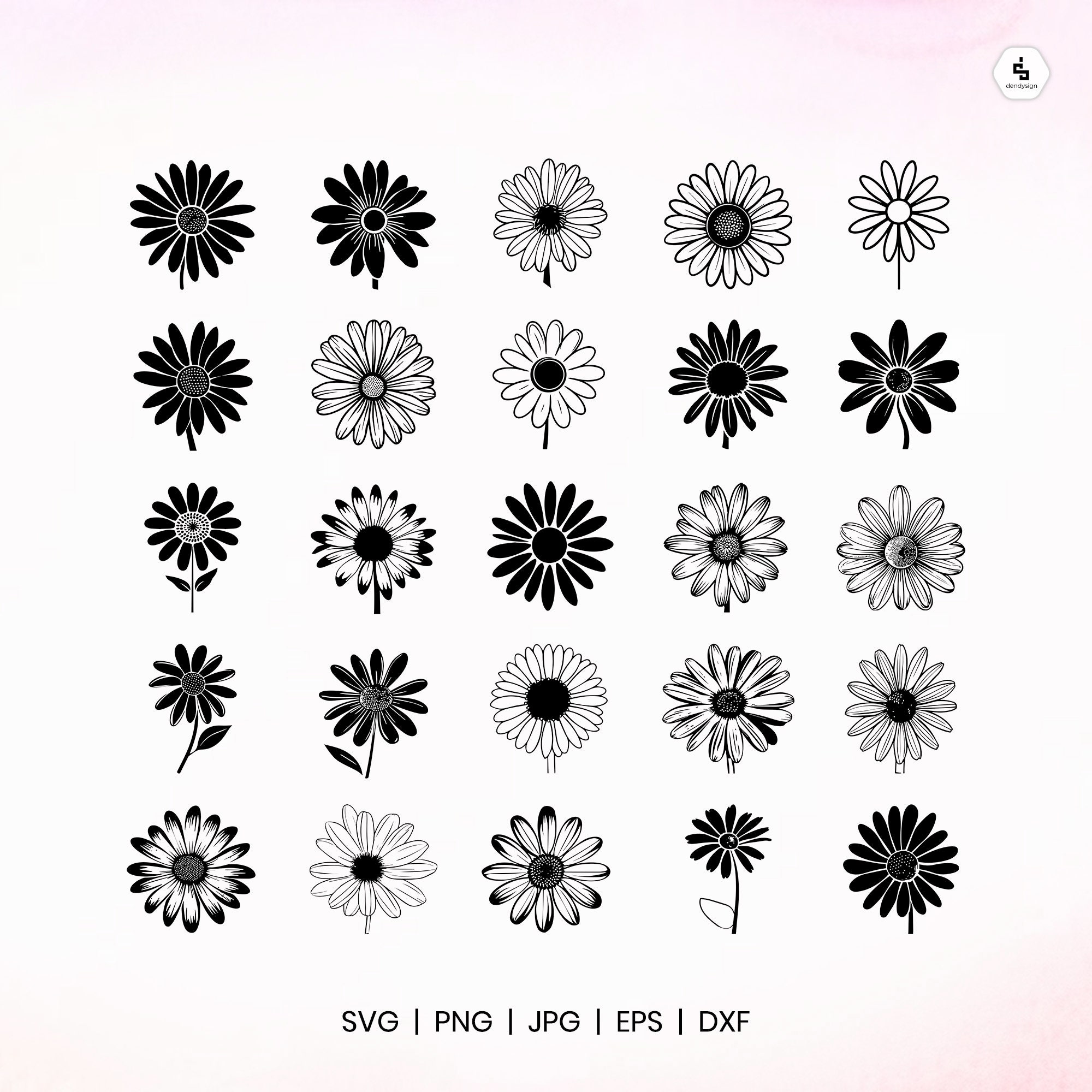 Daisy Svg on Multiple Formats Daisy Flower Svg Daisy Clipart Daisy ...