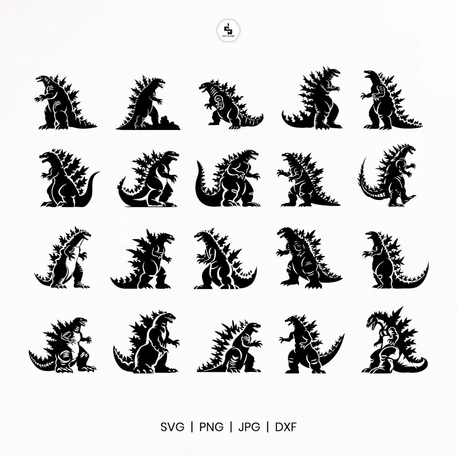 Godzilla Svg Bundle - Godzilla Silhouette Svg - Godzilla Clipart ...