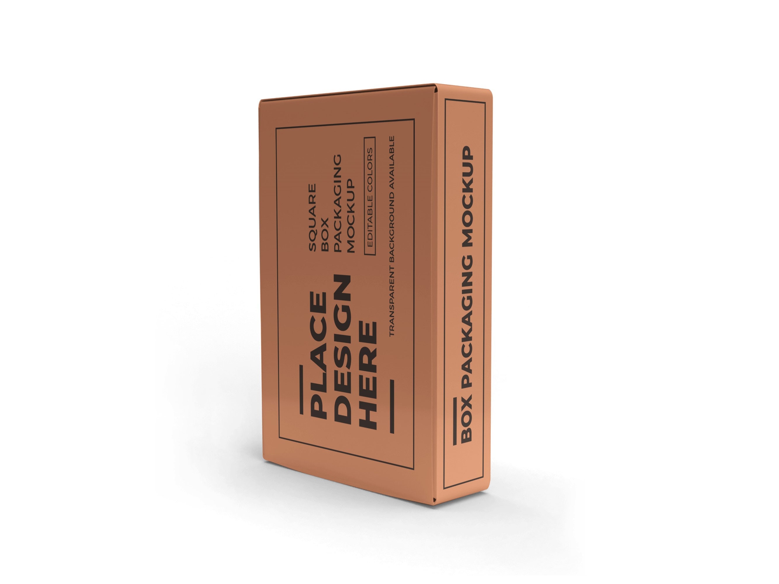 Rectangular Box Packaging Mockup Template Bundle With Editable ...