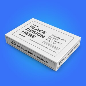 A4 Paper Box Packaging Mockup Template Bundle With Editable Background ...