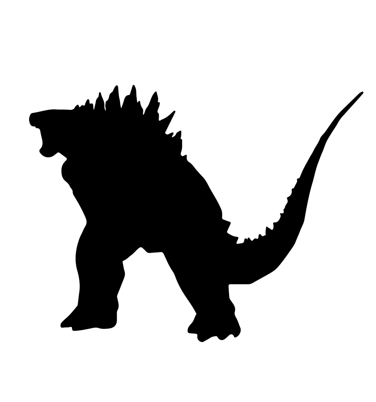 Godzilla Silhouette SVG Clipart: Vector Graphics (digital Download) - Etsy