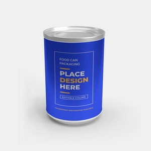 Aluminium Food Can Photoshop Mockup Template Bundle With Editable ...