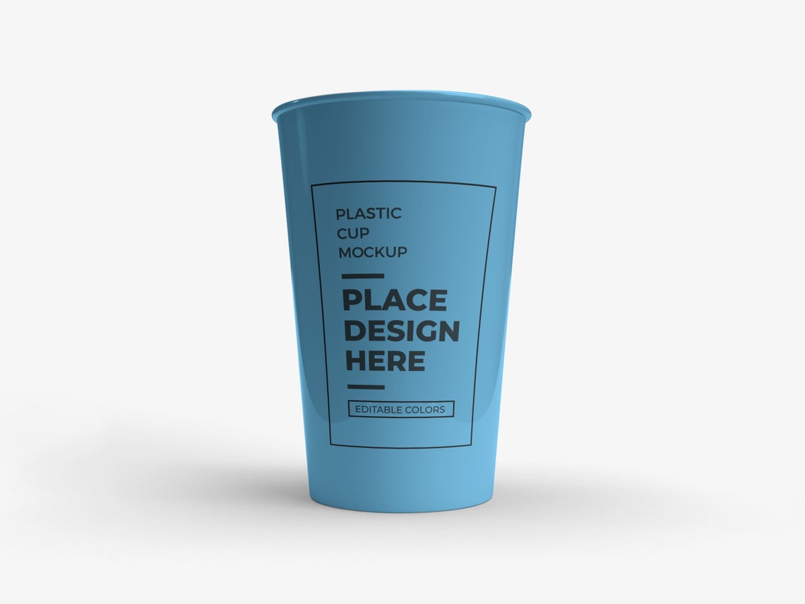 Plastic Cup Mockup Template Bundle With Editable Background and Colors ...