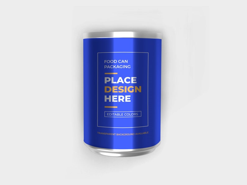 Aluminium Food Can Photoshop Mockup Template Bundle With Editable ...