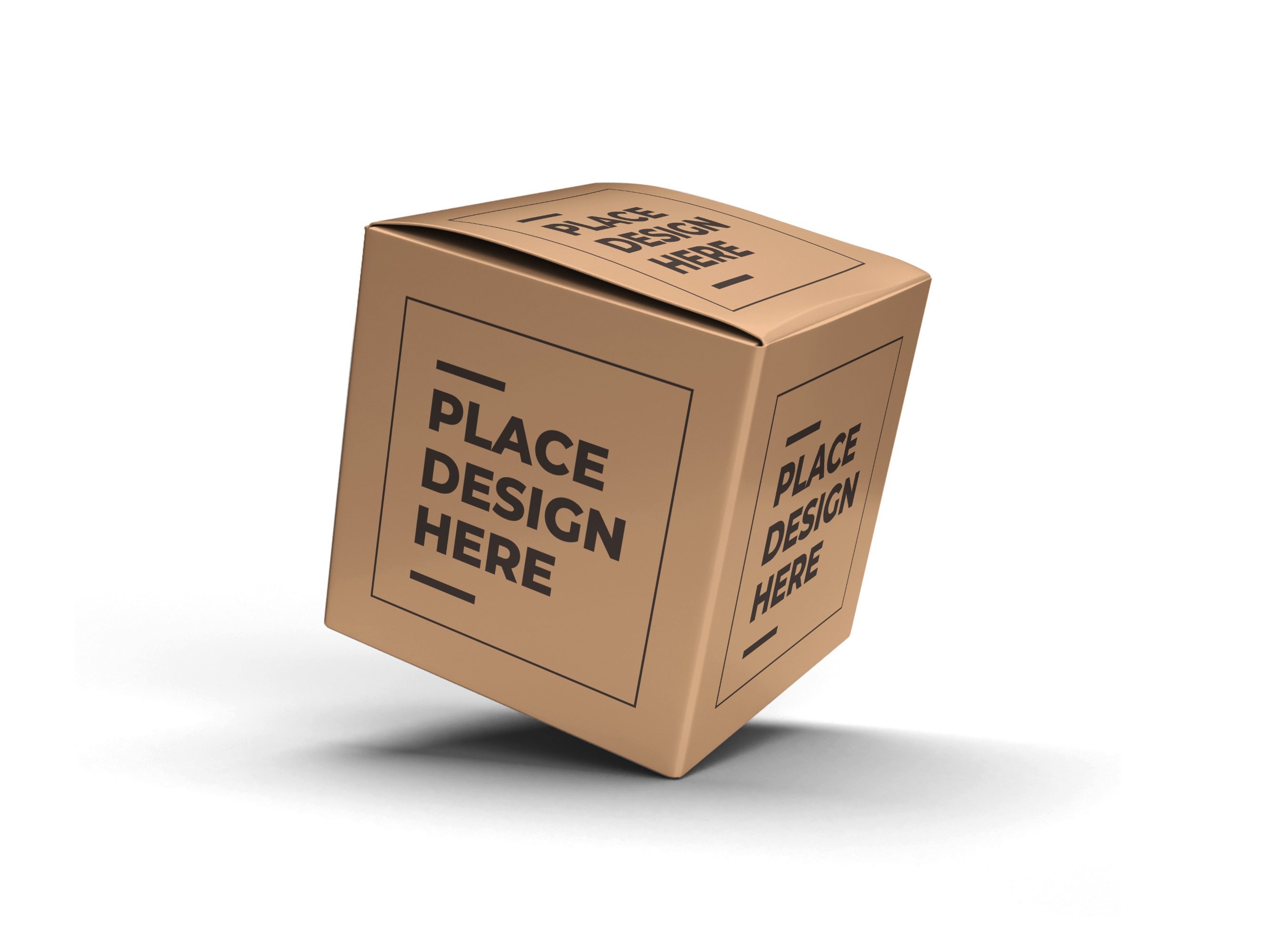 Square Box Packaging Mockup Template Bundle With Editable Background ...