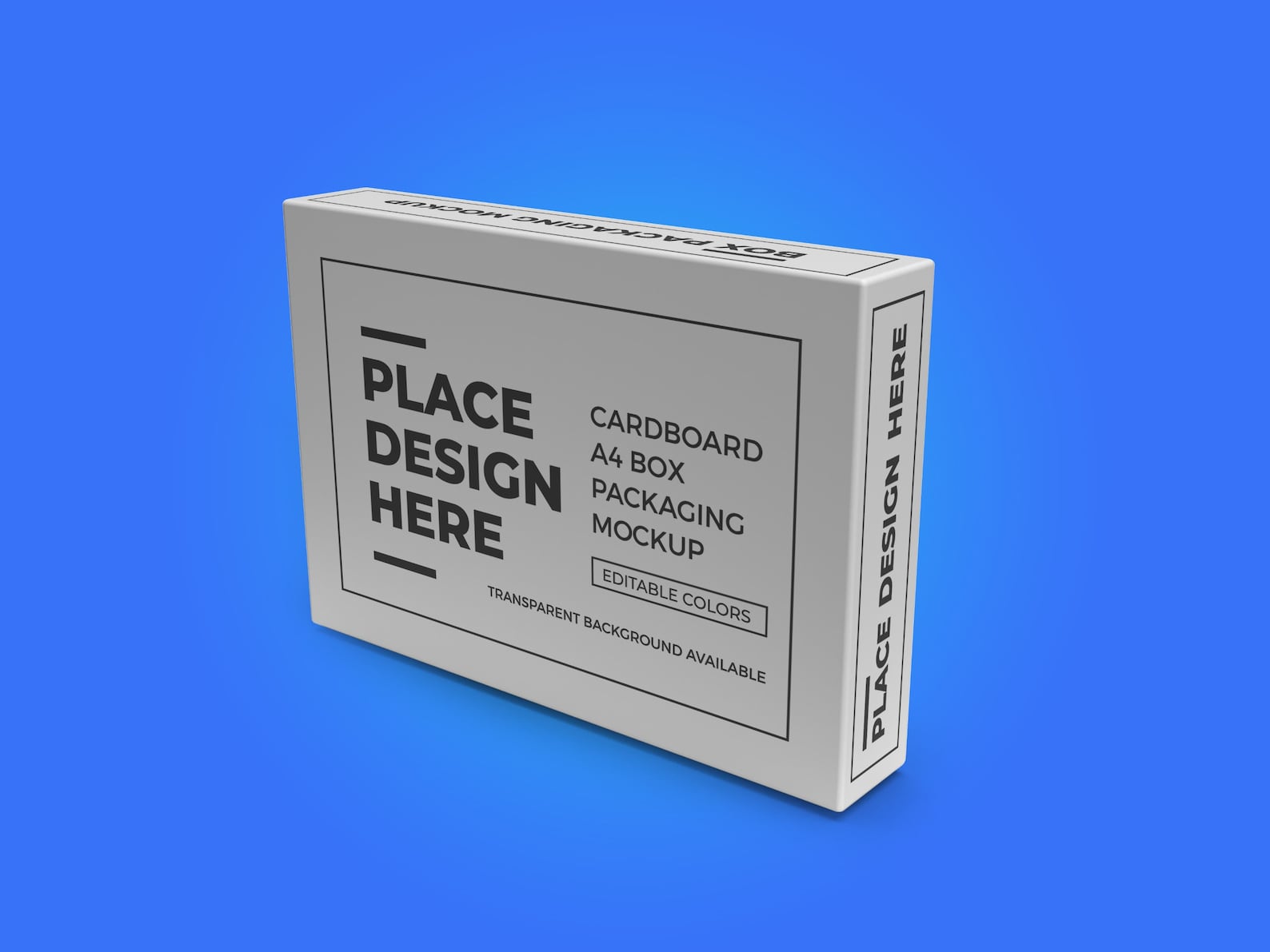 A4 Paper Box Packaging Mockup Template Bundle With Editable Background ...