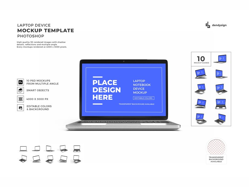 Laptop Notebook Computer Device Mockup Template Bundle With - Etsy