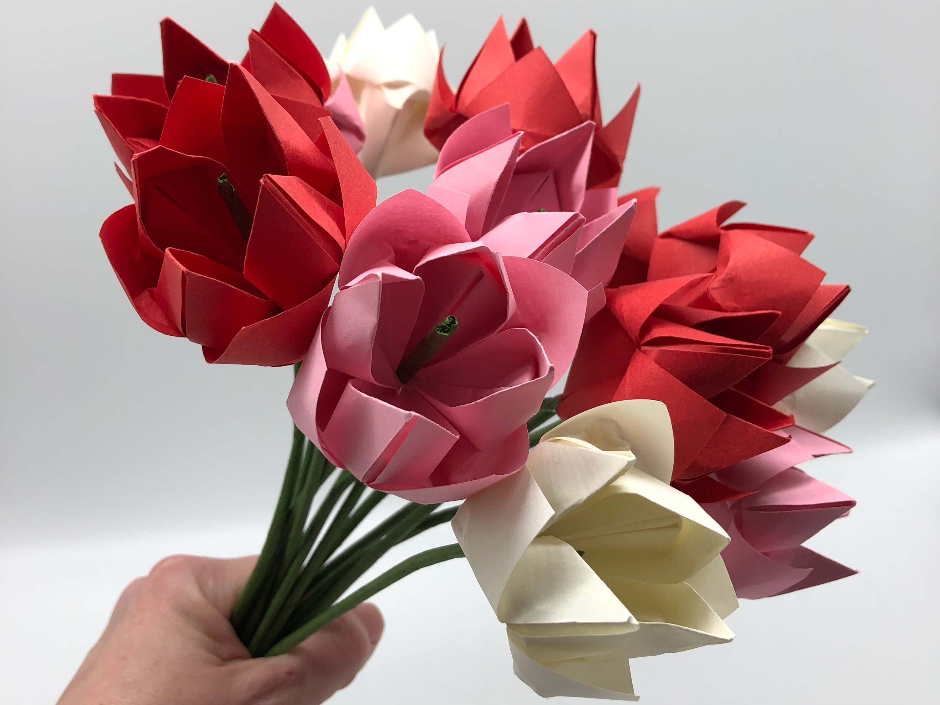 How To Make Paper Rose Bouquet Tutorial Origami Rose | atelier-yuwa.ciao.jp